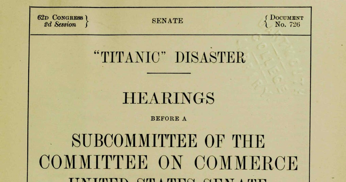 US Studies Resources at Oxford: April 15, 1912: Sinking of the Titanic