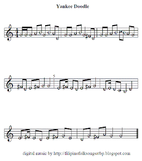 Yankee Doodle - American Traditional Folk Song Lyrics, Sheet Music ...