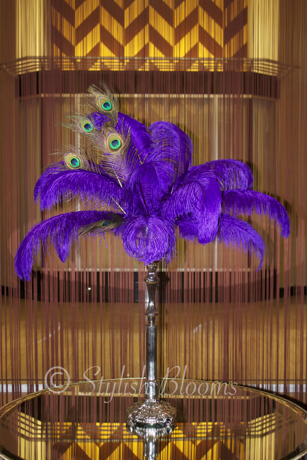 Stylish Blooms: Feather Centerpiece Stylish Blooms: Feather Centerpiece