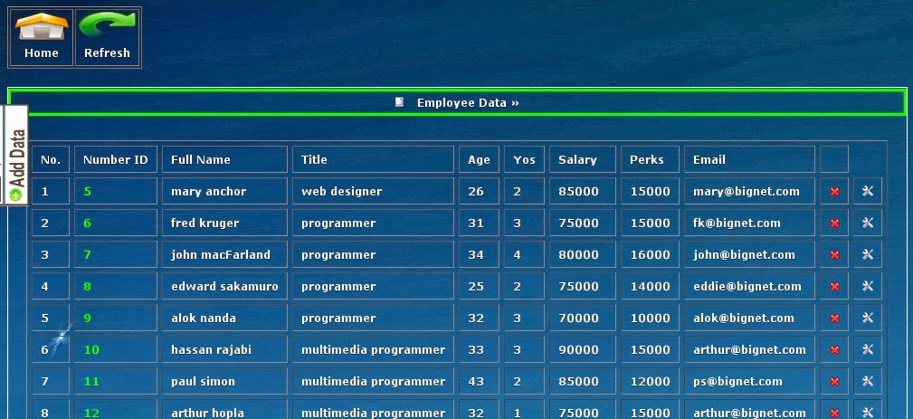 Contoh Website Aplikasi Pengelolaan Data Pegawai sederhana Contoh Website Aplikasi Pengelolaan Data Pegawai sederhana