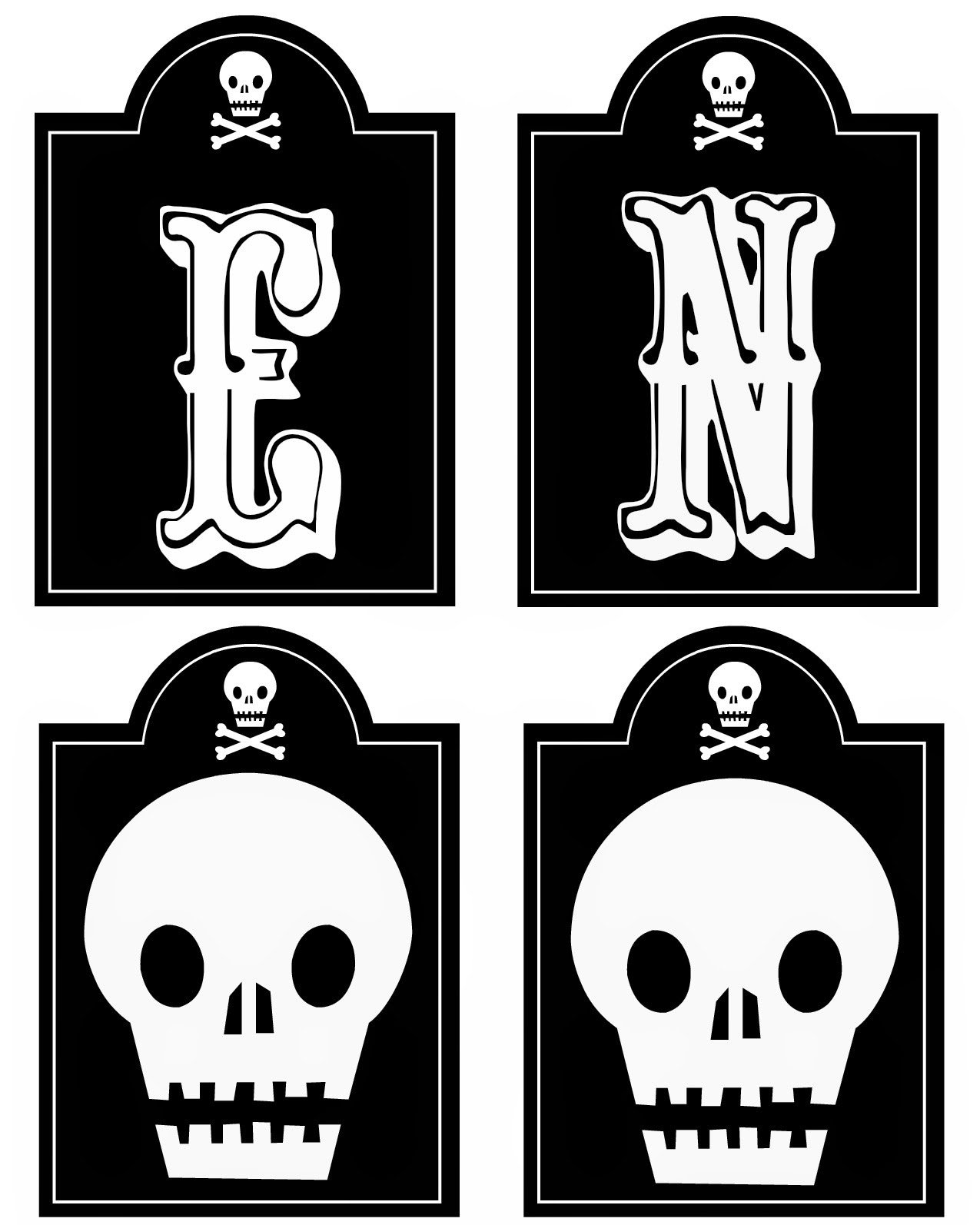 BLISSFUL ROOTS: Printable Halloween Skull Banner
