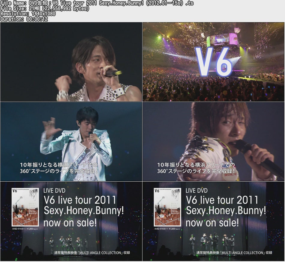 マンスが 美品 V6 LIVE Sexy.Honey.Bunny! SEXY盤 giRZp-m90342494543 TOUR しやすくな