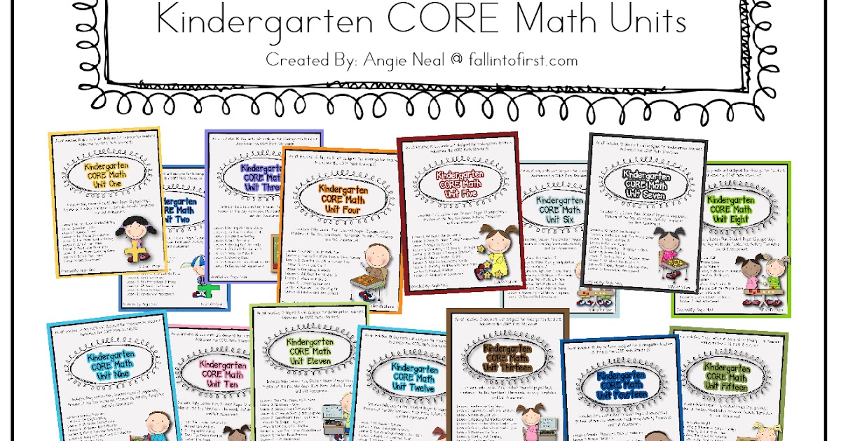 Fall Into First: Kindergarten CORE Math Units
