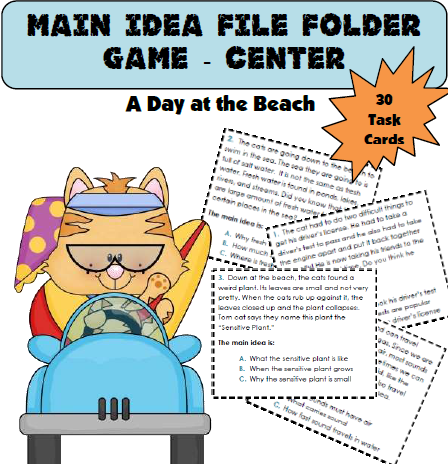 Teacher's Take-Out: Main Idea File Folder Game