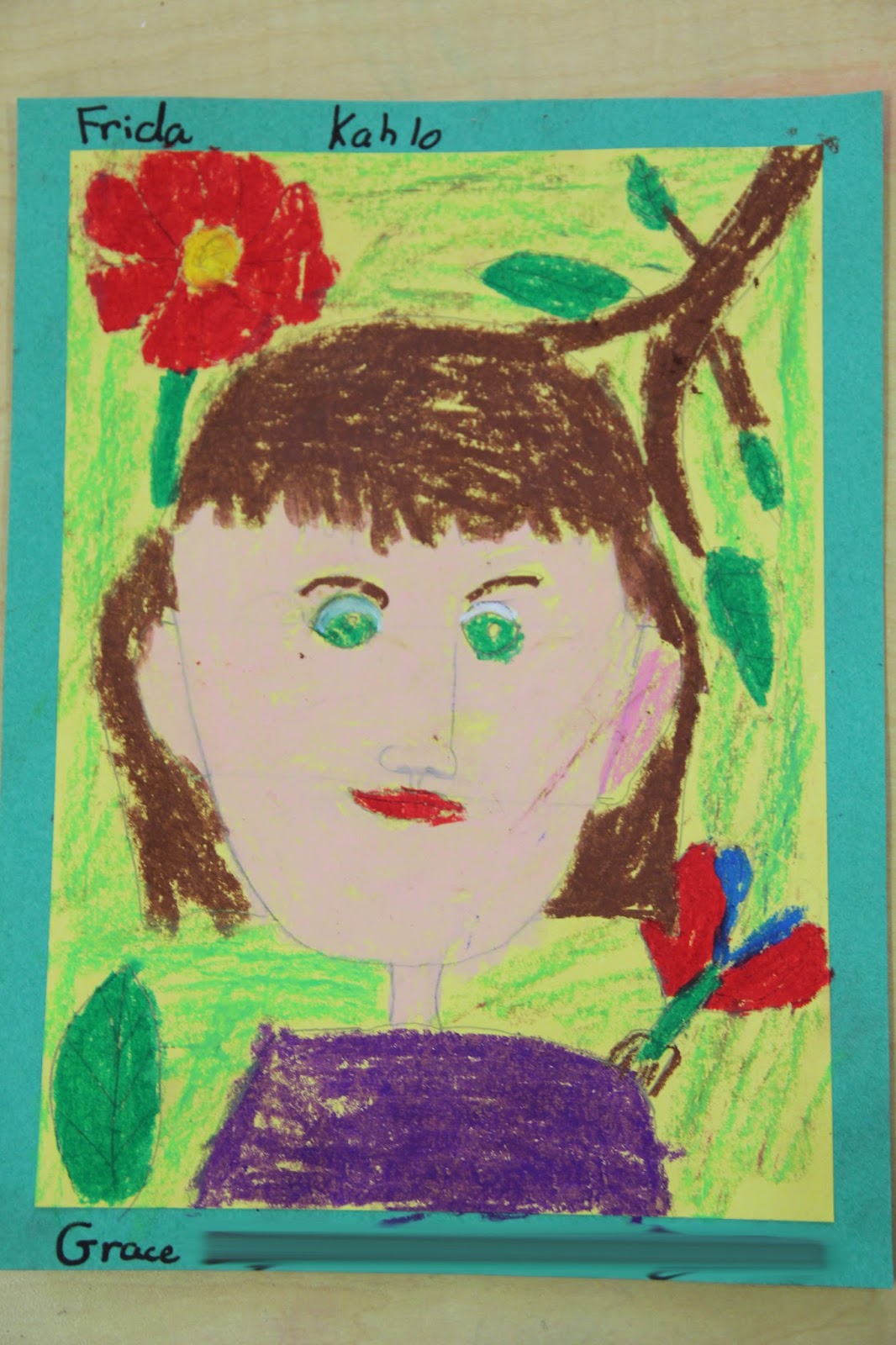 Mr.Kreutinger's Art Room!!!: 3rd Grade Self Portraits - Frida Kahlo