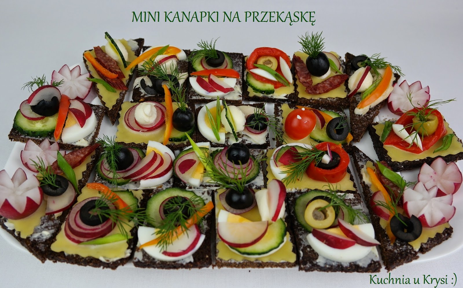 Kuchnia u Krysi : Mini kanapki na przekąskę