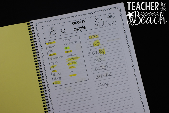 Spelling Journals - a Classroom Life Saver - Teacher by the Beach