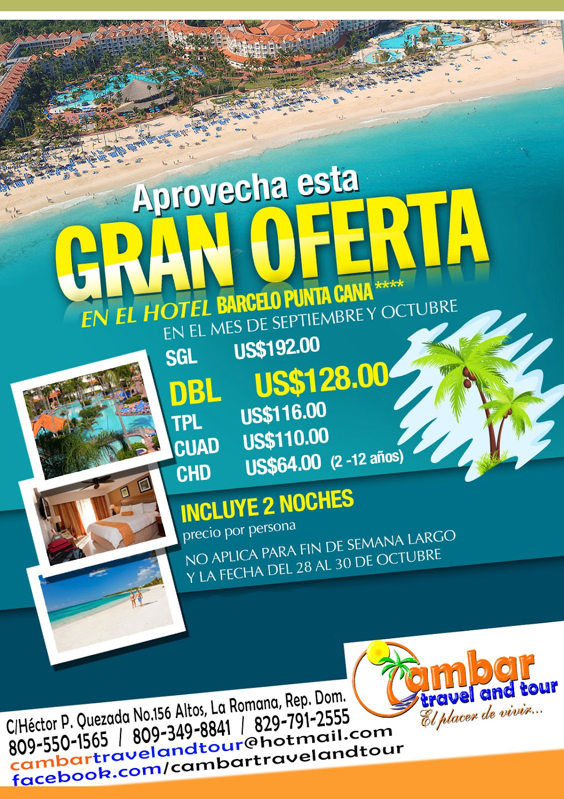 CAMBAR TRAVEL AND TOUR: GRAN OFERTA EN EL HOTEL BARCELO PUNTA CANA CAMBAR TRAVEL AND TOUR: GRAN OFERTA EN EL HOTEL BARCELO PUNTA CANA