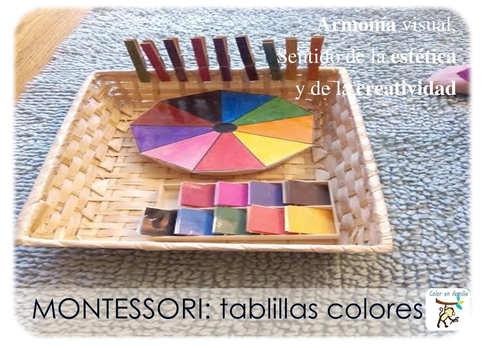 MONTESSORI: ACTIVIDADES TABLILLAS DE COLORES CAJA 3