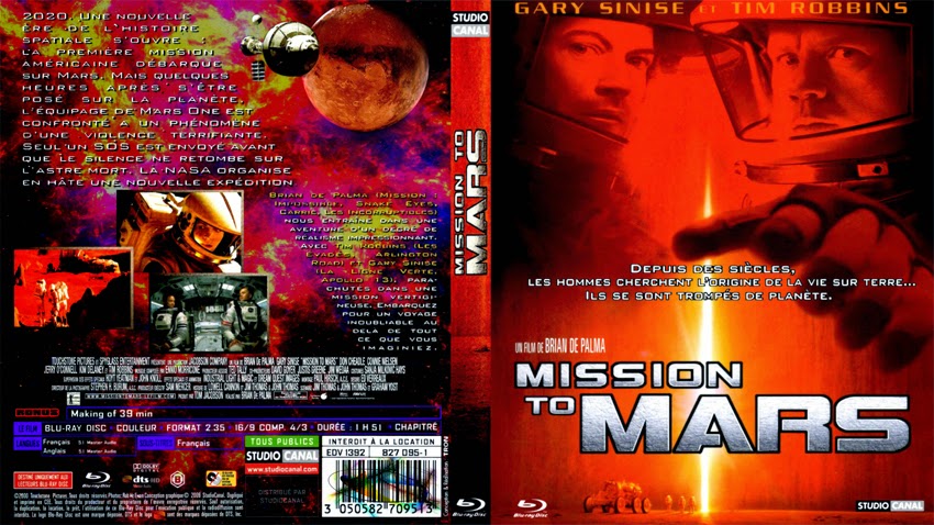 BLU-RAY JAQUETTES BLU-RAY: Mission to mars BLU-RAY JAQUETTES BLU-RAY: Mission to mars