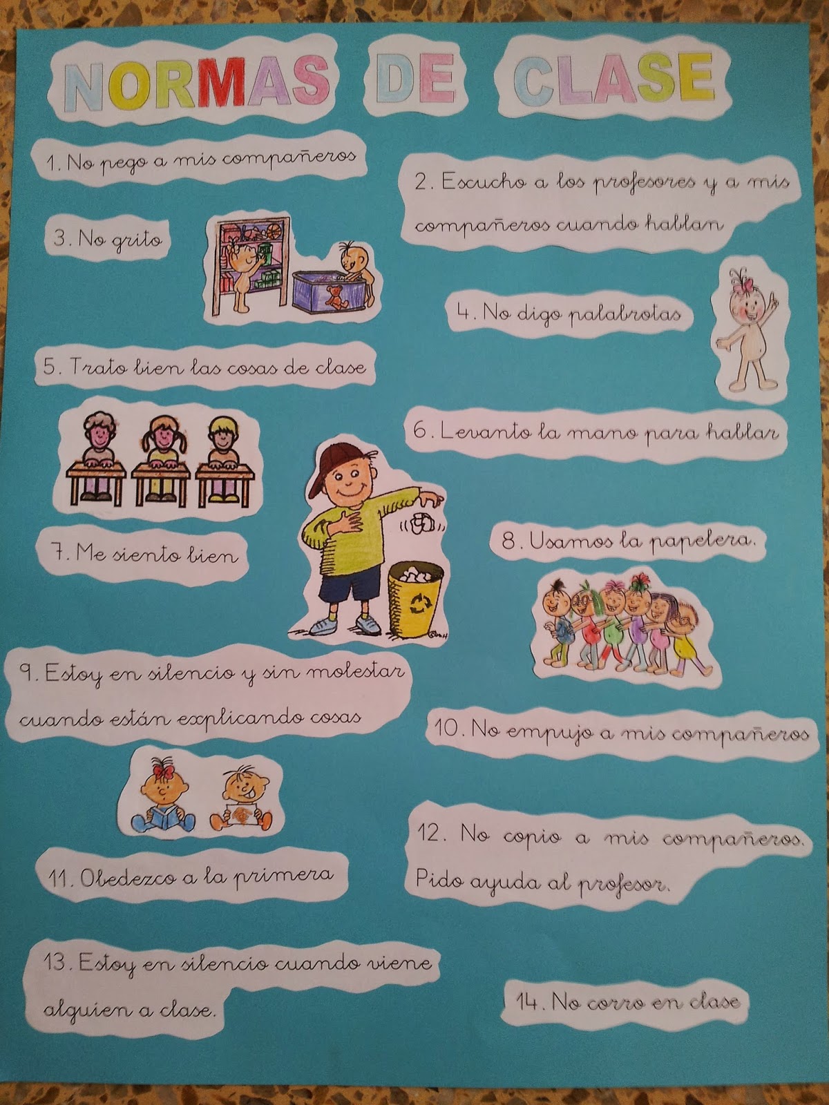 MATILDE DE LA TORRE 1ºC: NORMAS DE CLASE