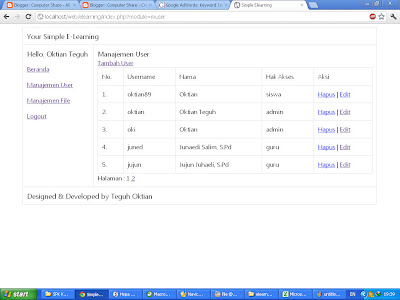 Download E-Learning Script Web PHP | Computer Share