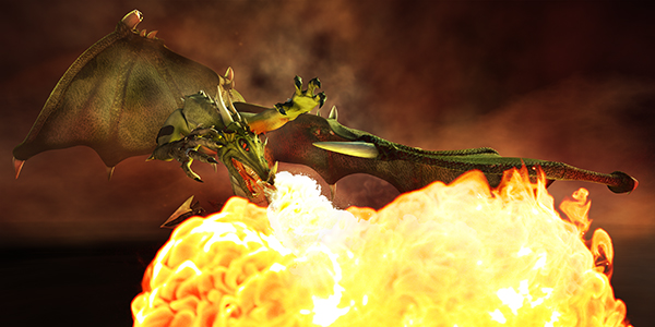Fire-breathing dragon. — polycount