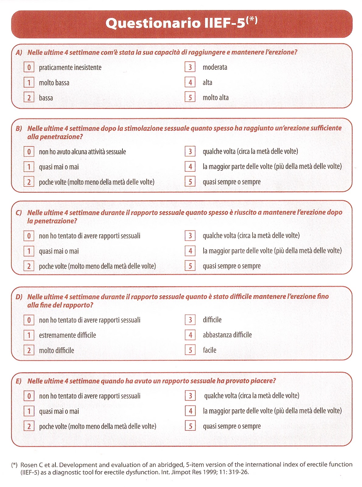 Andrologia Clinica di frontiera: AutoTest Disfunzione Erettile Andrologia Clinica di frontiera: AutoTest Disfunzione Erettile