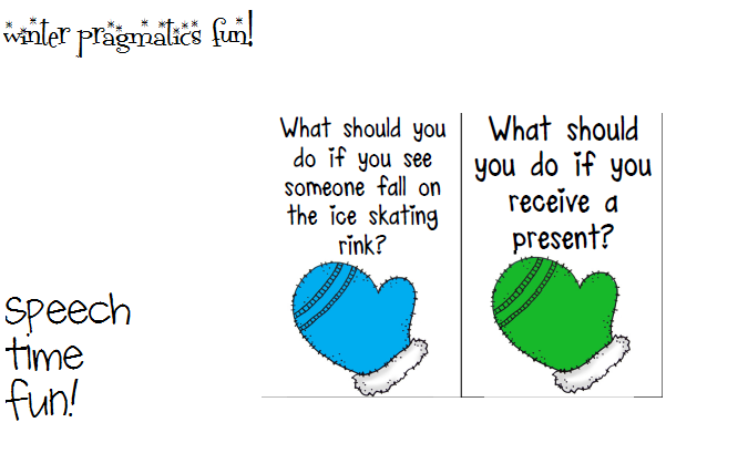 Winter Pragmatics Fun! - Speech Time Fun: Speech and Language Activities