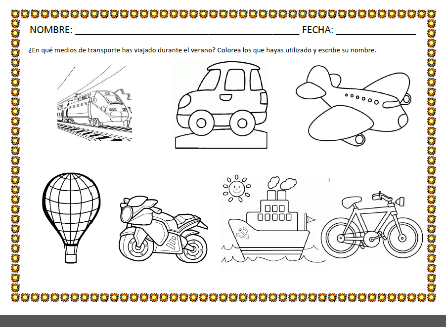 RECURSOS EDUCATIVOS PARA EDUCACION INFANTIL: FICHA MEDIOS DE TRANSPORTE ...