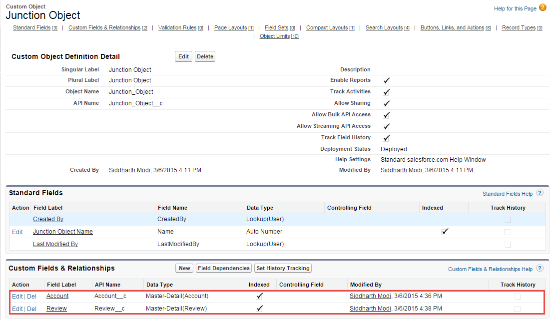 SFDC 3:16: How to create junction object?