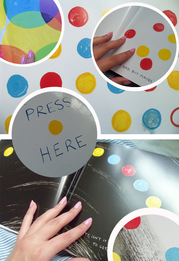 geeksdigme: Press Here, illustrated book by Herve Tullet geeksdigme: Press Here, illustrated book by Herve Tullet