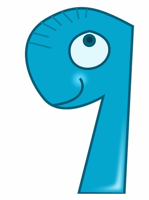 Kids Page: Animal Number 9 | Printable Animal Numbers