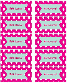 Math Journal Labels