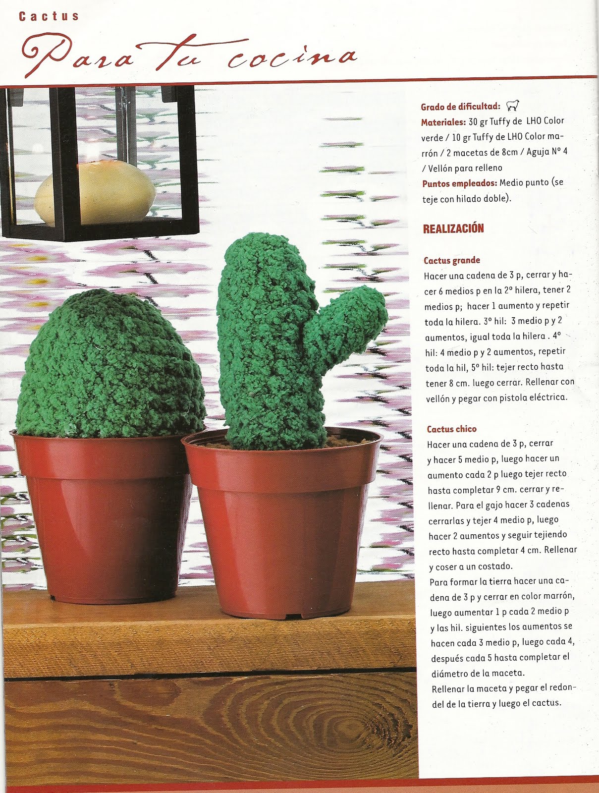 Aprendiendo a tejer: CROCHET - Cactus Aprendiendo a tejer: CROCHET - Cactus
