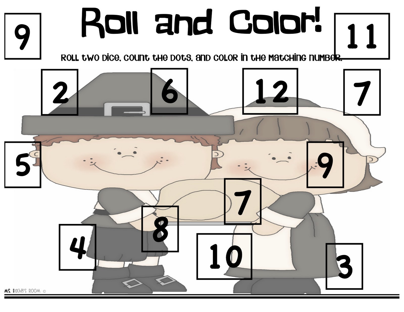 Roll and Color Freebie - Classroom Freebies