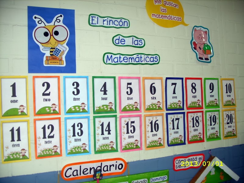 Tarjetas murales de los números 1-20 | Mis recursos didácticos