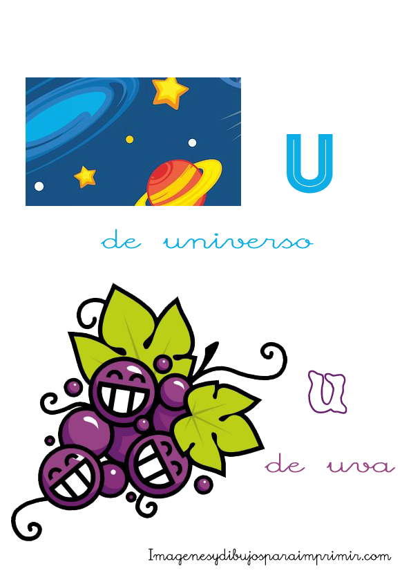Palabras por U para imprimir | Imagenes y dibujos para imprimir