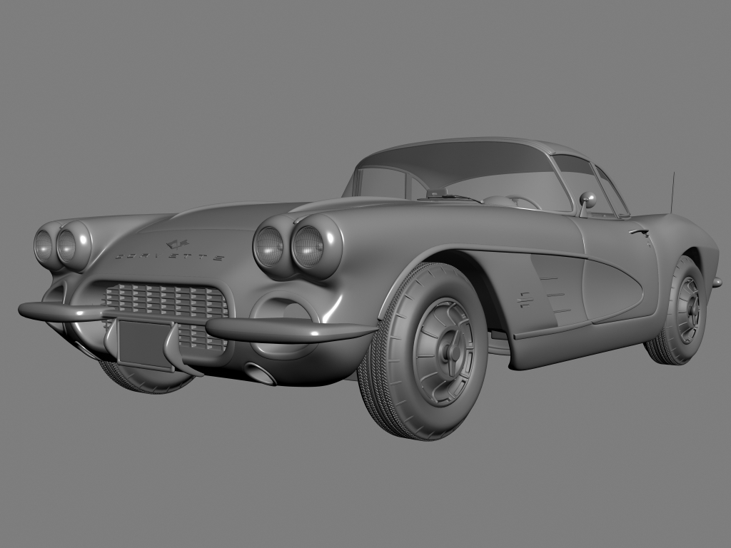1961 Chevy Corvette — polycount