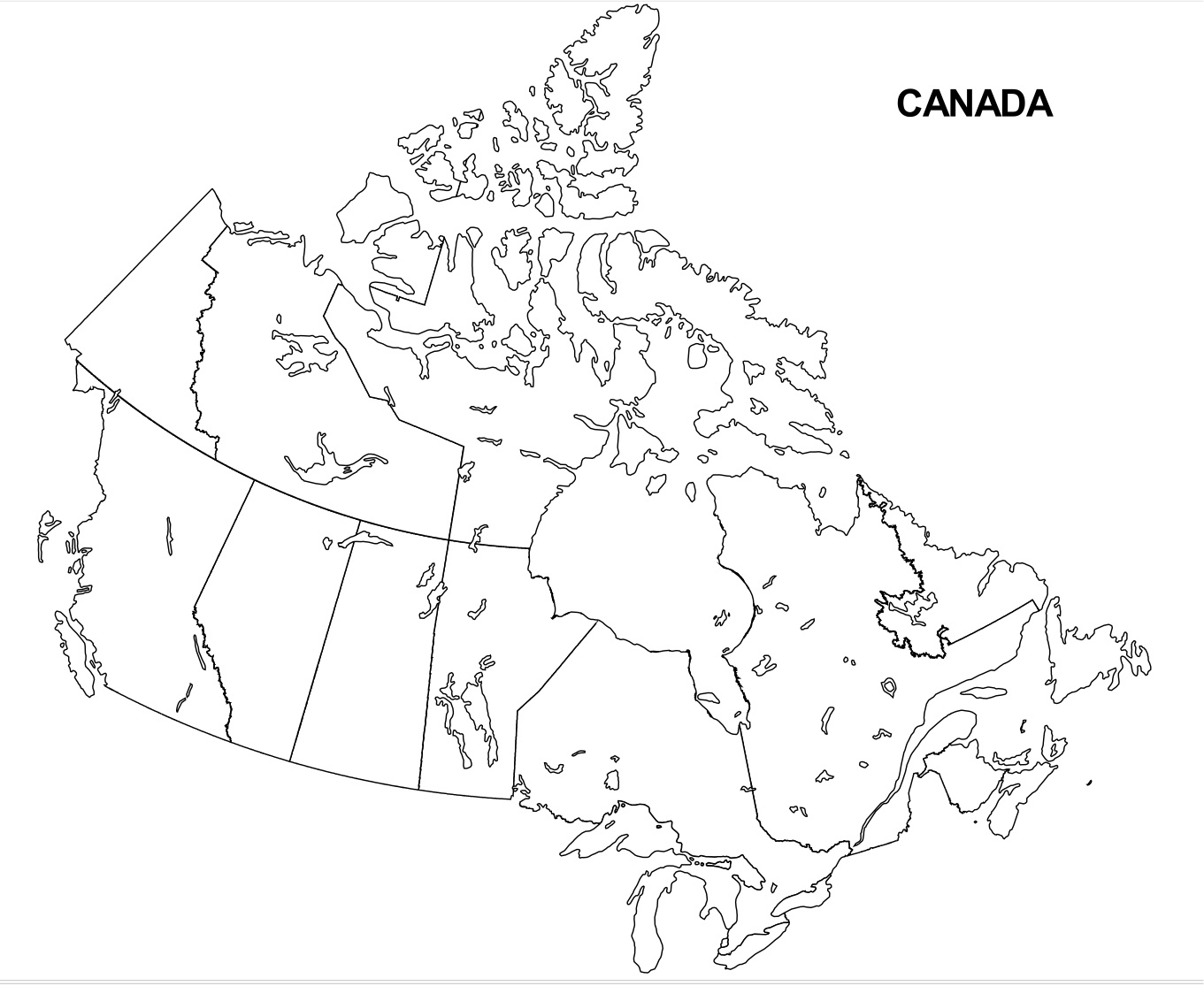 Informatique 6e: Projet n°2 : carte du Canada