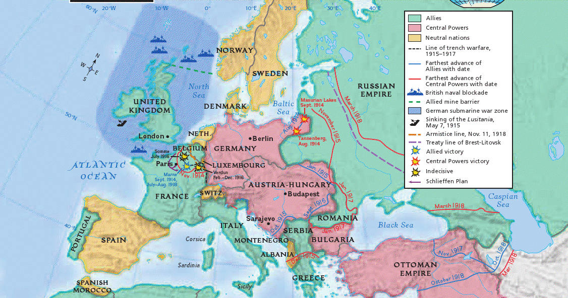 McNeil High School World History WWI Map mcneil-high-school-world-history-wwi-map