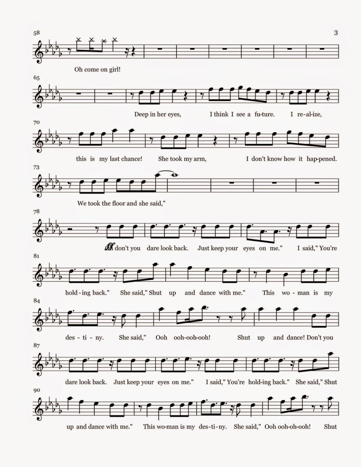 Flute Sheet Music: Shut Up And Dance - Sheet Music Flute Sheet Music: Shut Up And Dance - Sheet Music