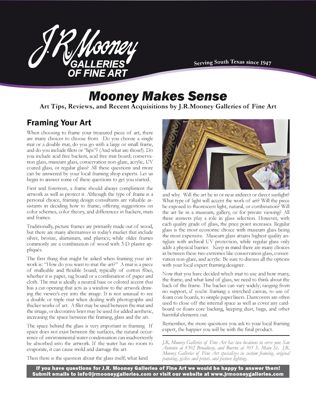 J.R. Mooney Galleries of Fine Art: J.R. Mooney Galleries of Fine Art: