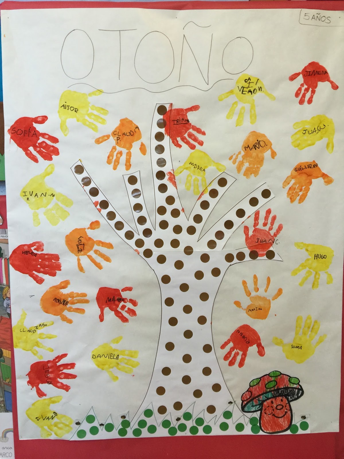 Mis pequeños tesoros: Actividades de otoño: mural y decoración de hojas