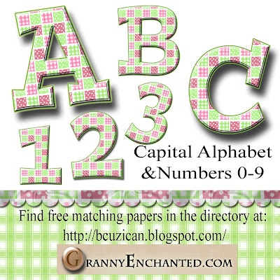 GRANNY ENCHANTED'S BLOG: Lime Quilt Alphabet Freebies Directory