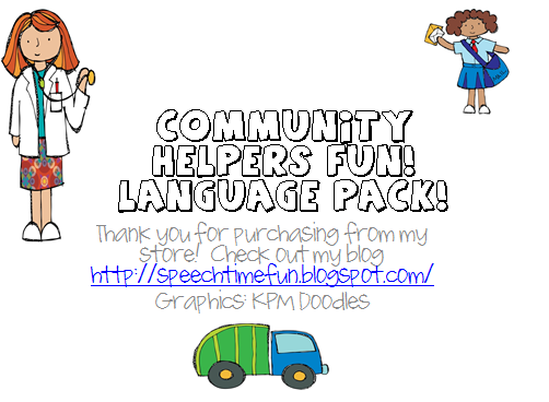 Community Helpers Fun! Language Pack! - Speech Time Fun: Speech and ...