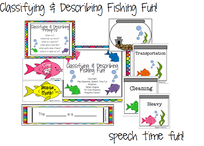 Classifying & Describing Fishing Fun! - Speech Time Fun: Speech and ...