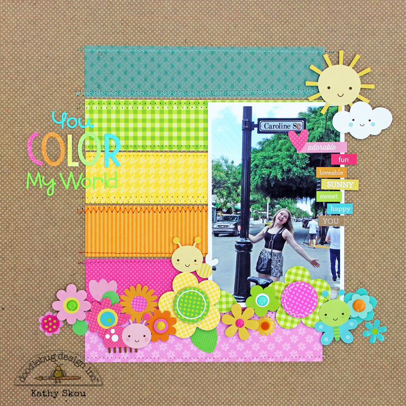 Doodlebug Design Inc Blog: You Color My World Layout