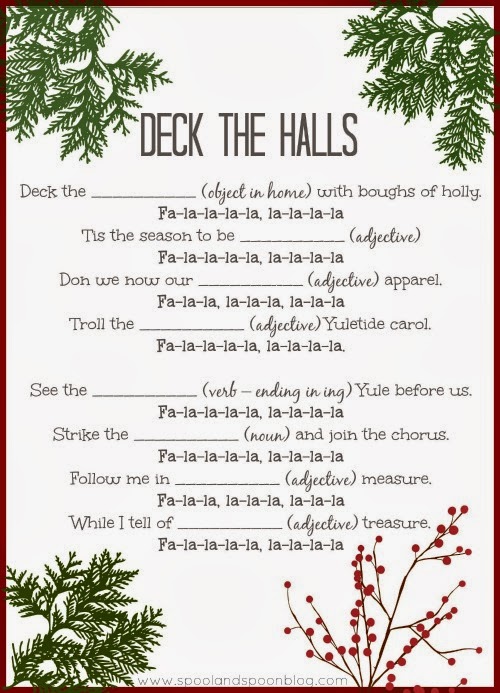 Five PRINTABLE Christmas Carol Mad Libs by Spool and Spoon for Sumo's ...