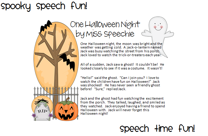 Spooky Speech Fun! - Speech Time Fun: Speech and Language Activities