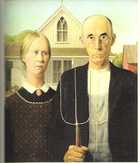 Famous Art: "American Gothic" by Grant Wood 1930