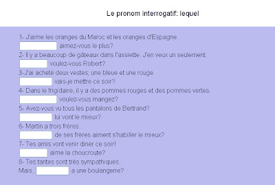 Le Journal de Français: Les pronoms interrogatifs