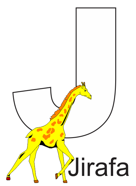 Alfabeto en caricatura letra J JIRAFAS - Imagui