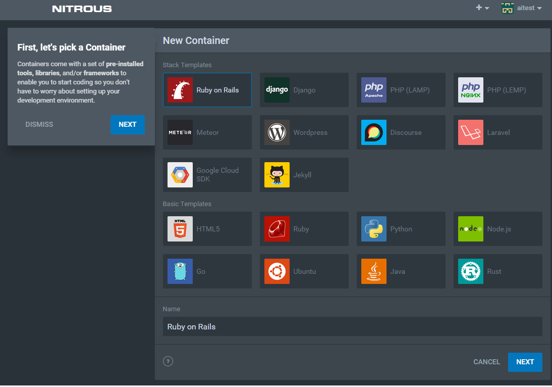 Create a dashing.io dashboard on nitrous.io