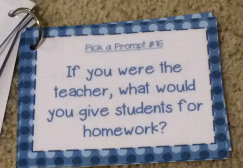 Pick a Prompt - New Lit Station Idea - Team J's Classroom Fun