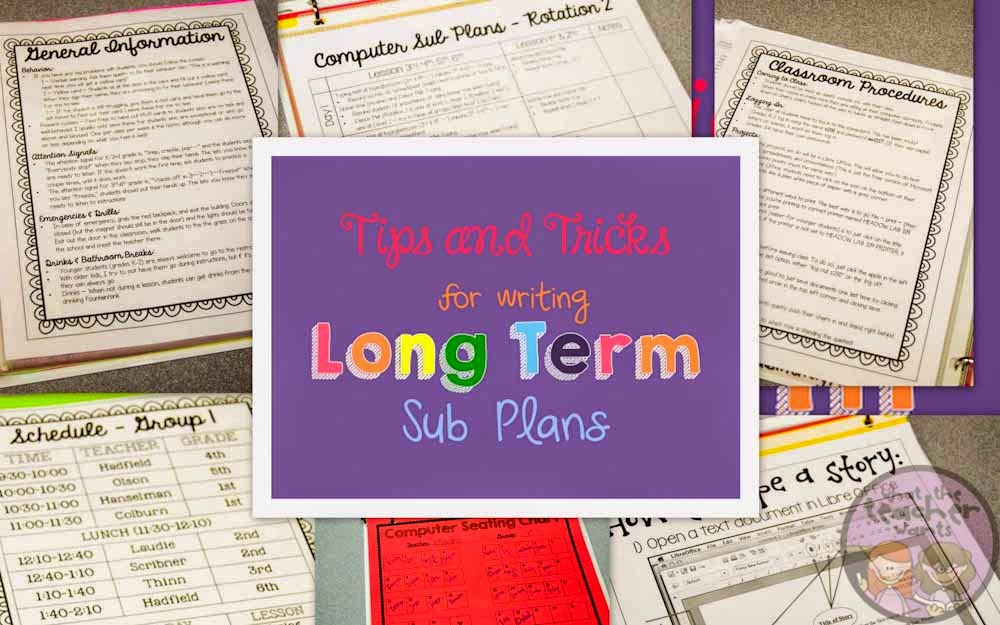 Tips and Tricks for Writing Long Term Sub Plans | What the Teacher ...