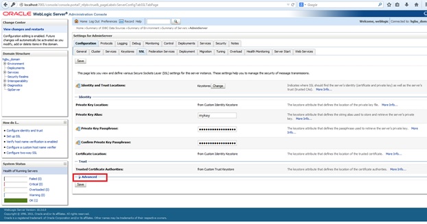 Configuring Self Certificate and SSL in Weblogic Configuring Self Certificate and SSL in Weblogic