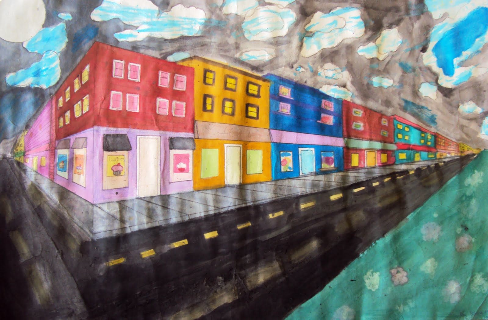 Coloured Two Point Perspective