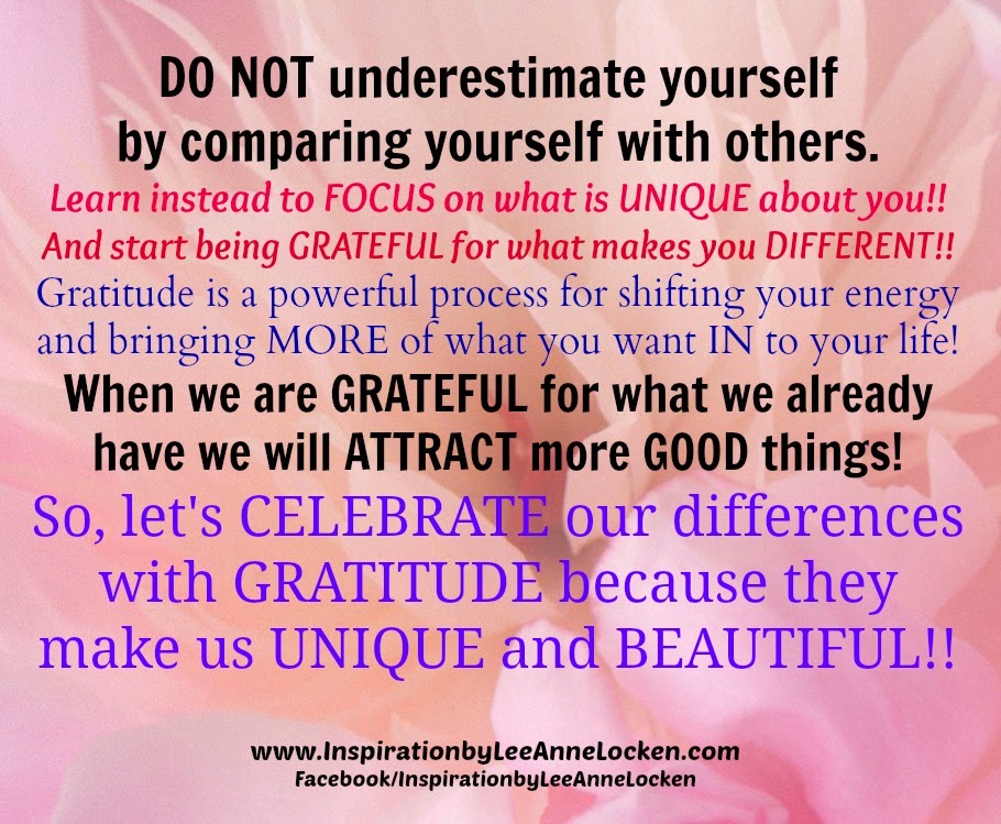 Inspiration by LeeAnne Locken: CELEBRATE your UNIQUENESS!!