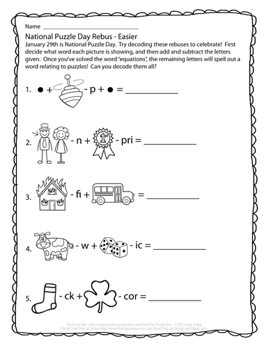 The Puzzle Den: National Puzzle Day - January 29th